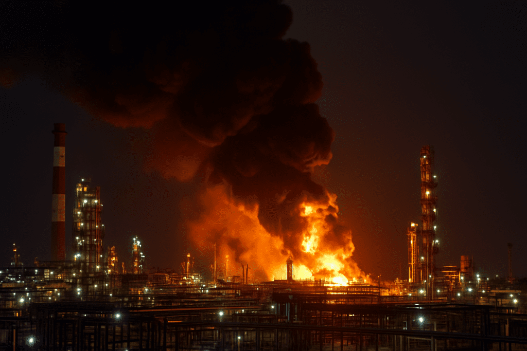 Massive blaze engulfs Saratov refinery after claimed Ukrainian drone ...