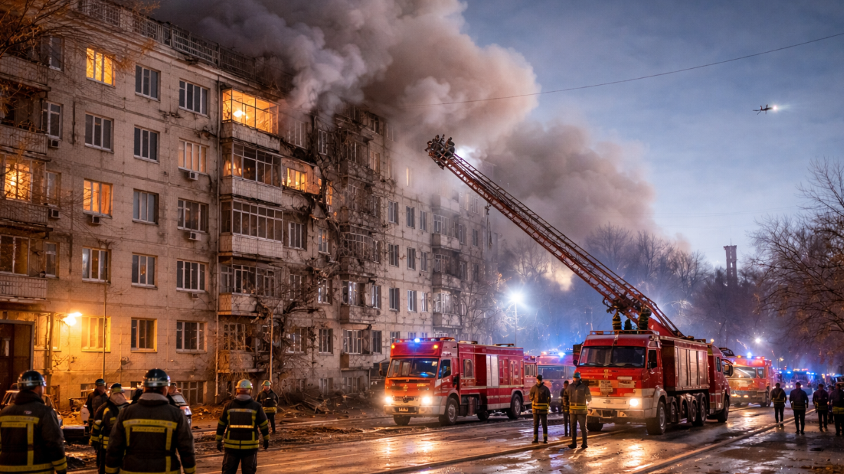 Residential building in Rostov damaged after Russian air defenses ...