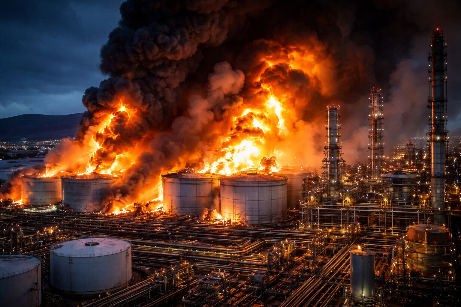 Tuapse oil refinery in flames after massive Ukraine drone strike ...
